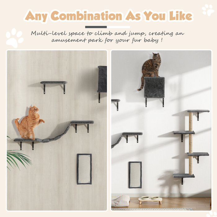 Tucker Murphy Pet™ Wall-mounted Cat Tree Shelves & Reviews | Wayfair